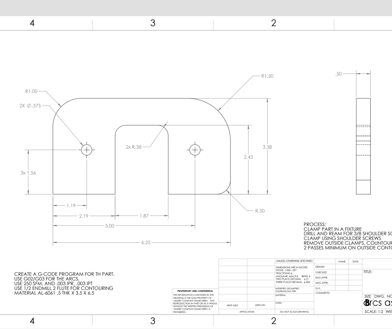 Solved using three tools as list first being the endmill for | Chegg.com