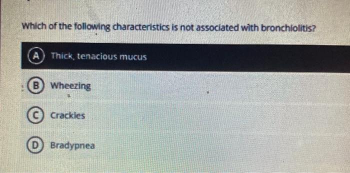 Solved Which of the following characteristics is not | Chegg.com
