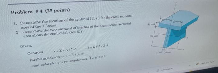 Solved Problem #4 (25 points) 1. Determine the location of | Chegg.com