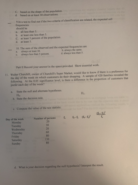 Solved (* Kait) NONPARAMETRIC METHODS: CHI-SQUARE | Chegg.com