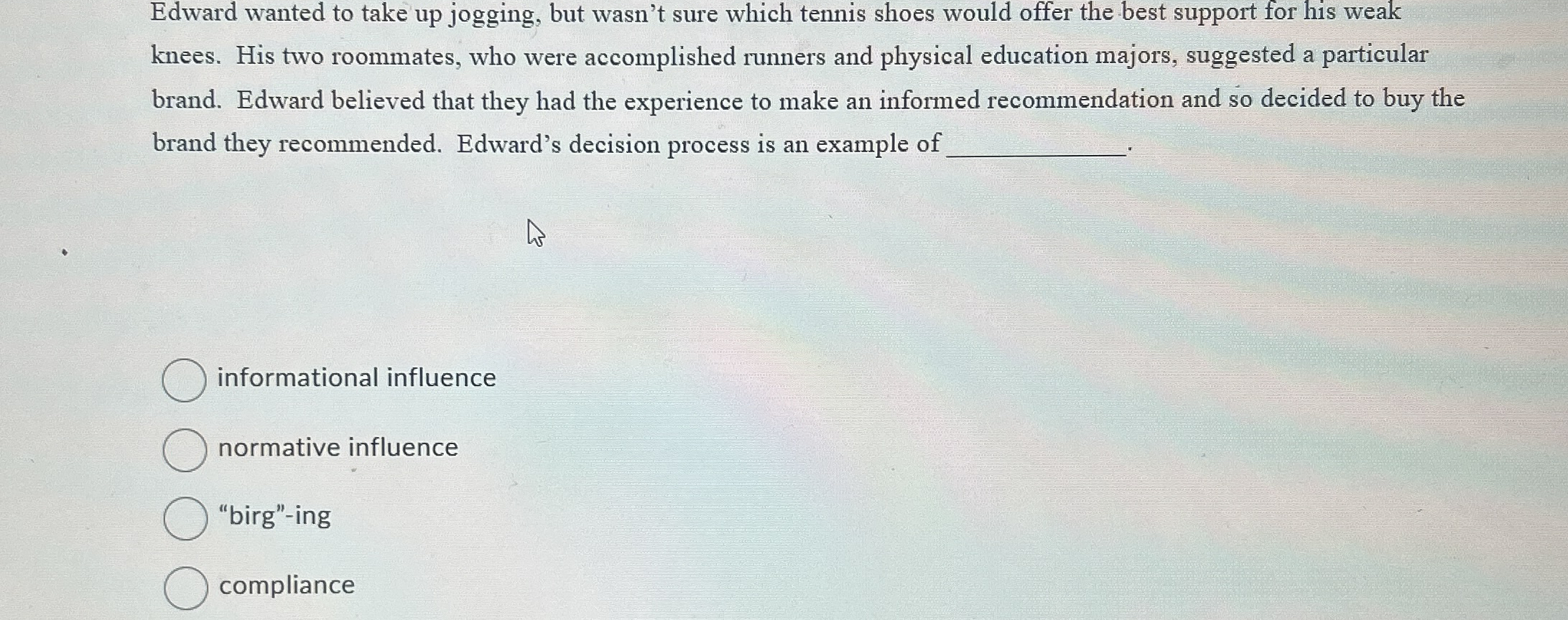 Solved Edward wanted to take up jogging, but wasn't sure | Chegg.com