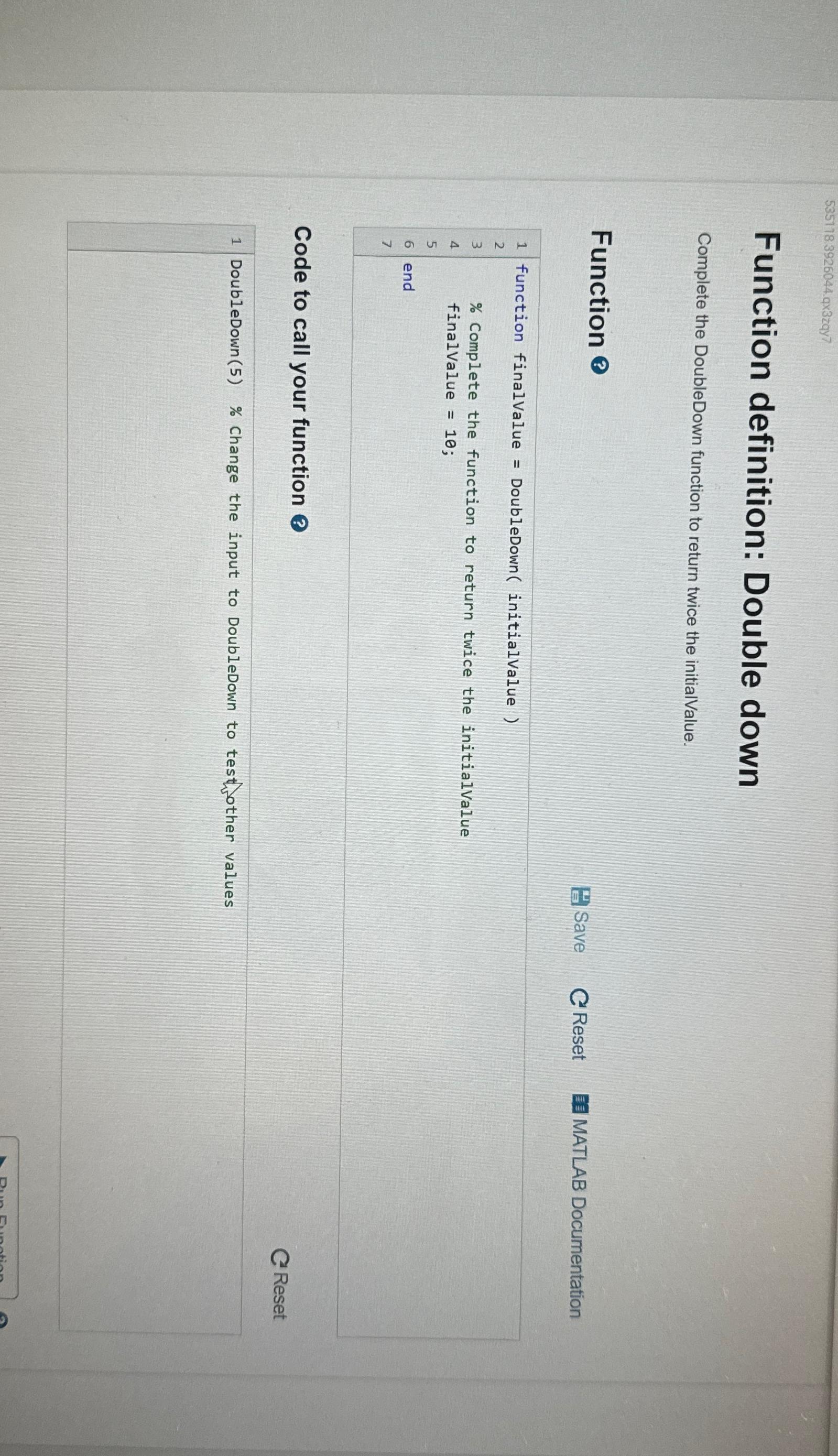 Solved 535178.3926044.q×3zqy7Function definition: Double | Chegg.com Solved 535178.3926044.q×3zqy7Function definition: Double | Chegg.com