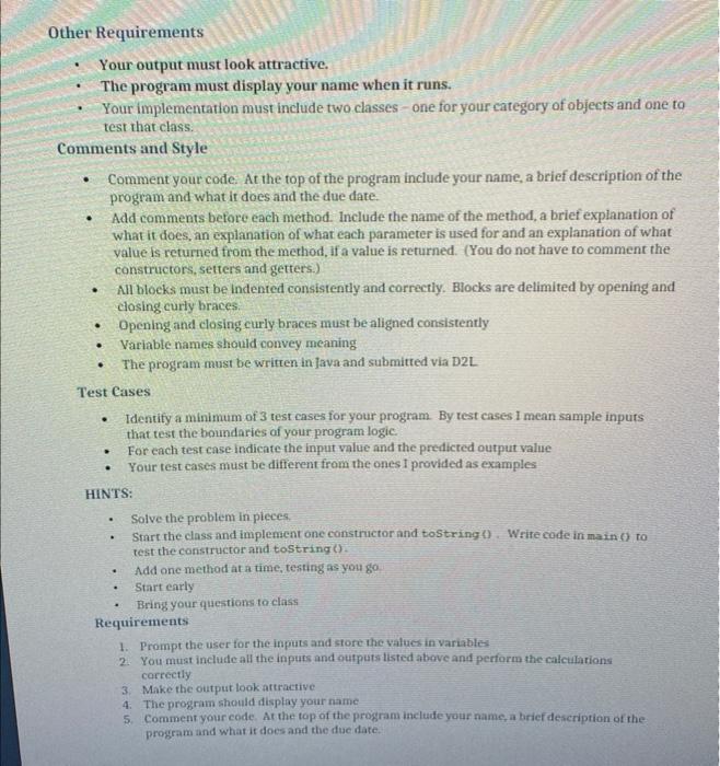 Solved Problem Description: Think of a category of objects | Chegg.com