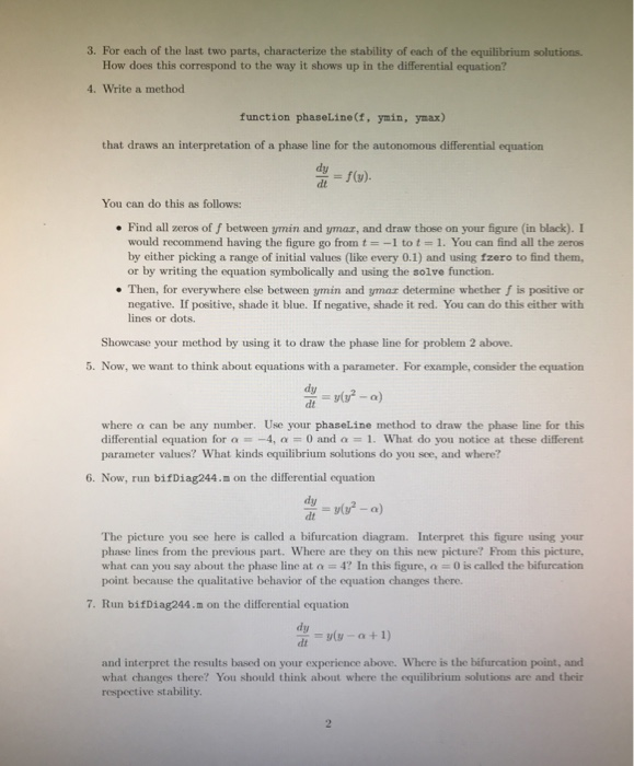Solved Your Task 1. Consider the autonomous equation dy = y2 | Chegg.com