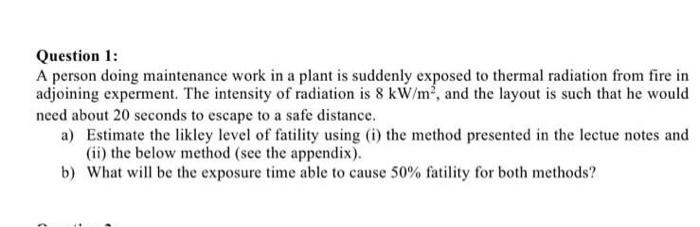 Solved Question 1: A person doing maintenance work in a | Chegg.com