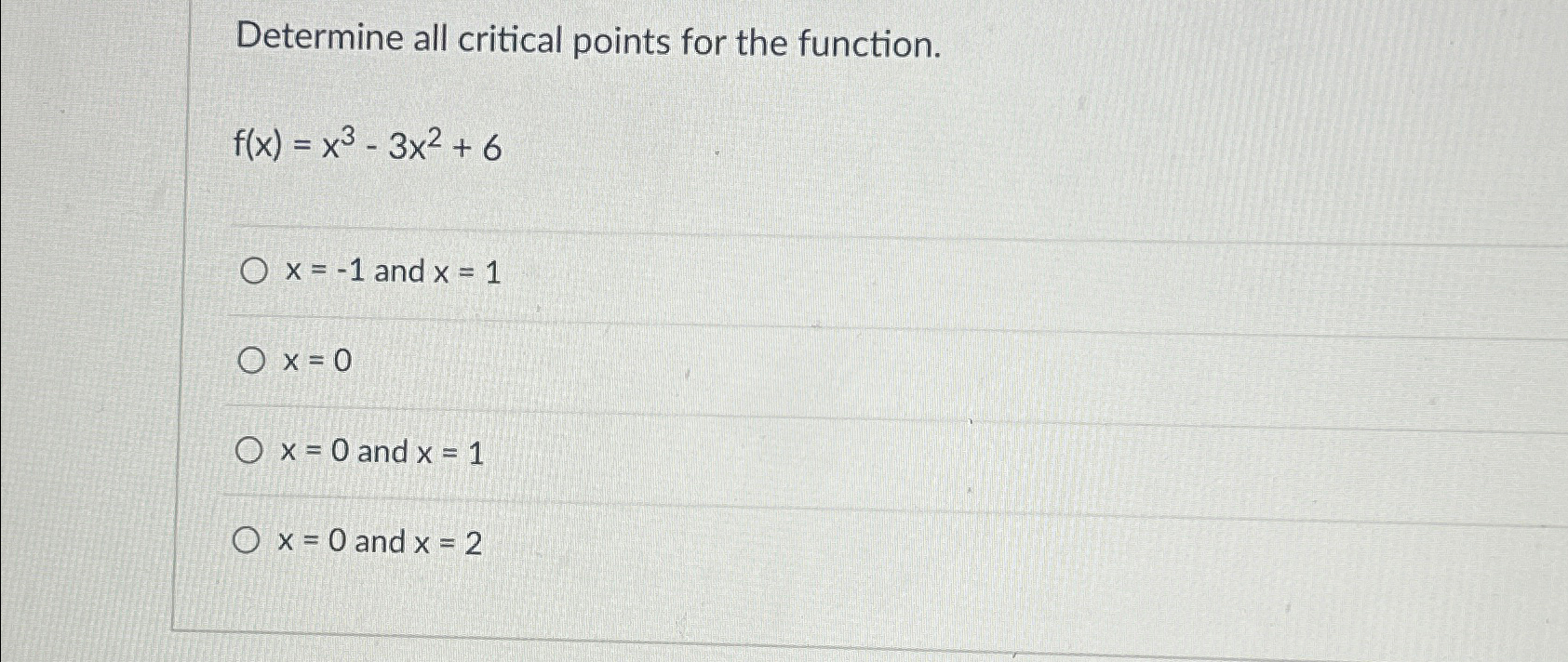 Solved Determine all critical points for the | Chegg.com
