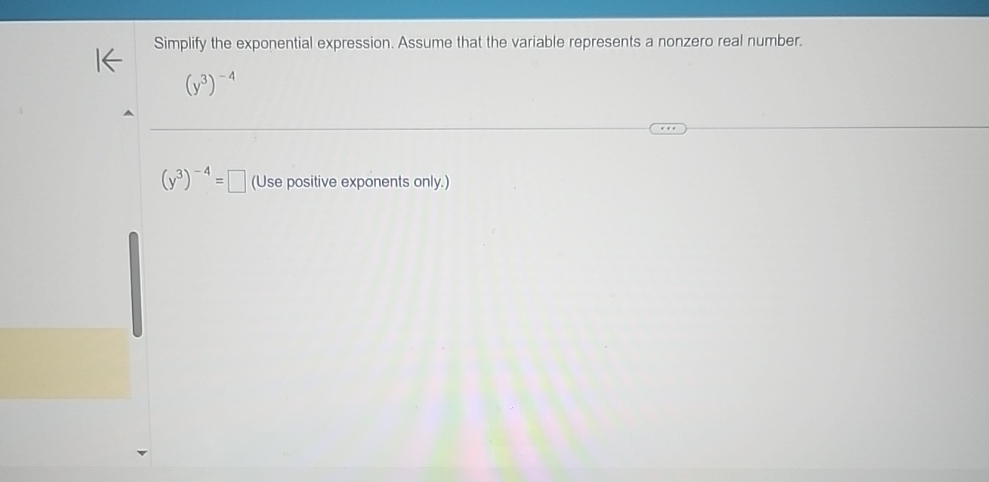Solved Simplify the exponential expression. Assume that the | Chegg.com