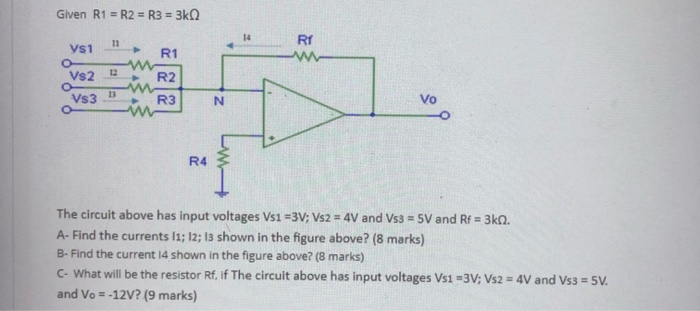 Solved Given R1 = R2 = R3 = 30 Vs1 Vs2 Vs3 The circuit above | Chegg.com