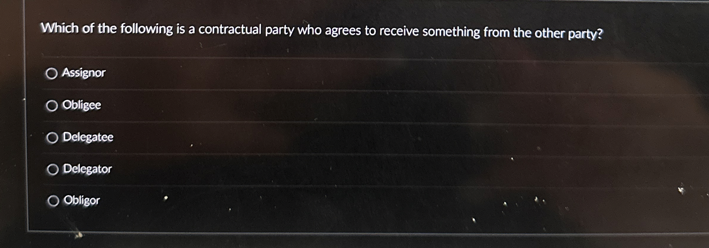 Solved Which of the following is a contractual party who | Chegg.com