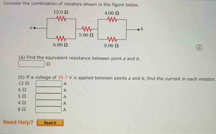 Solved Consider the combination of resistors shown in the | Chegg.com
