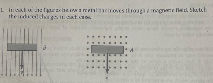 Solved In each of the figures below a metal bar moves | Chegg.com