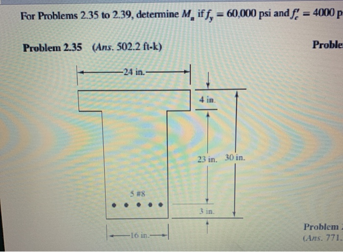 Solved For Problems 2.35 to 2.39, determine M, iff, = 60,000 | Chegg.com