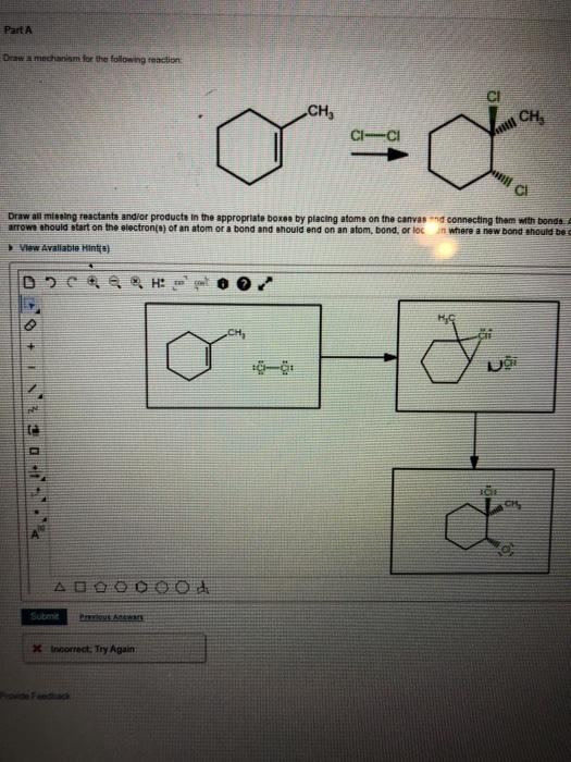 Solved Part A Draw mechanism for the following reaction CH, | Chegg.com