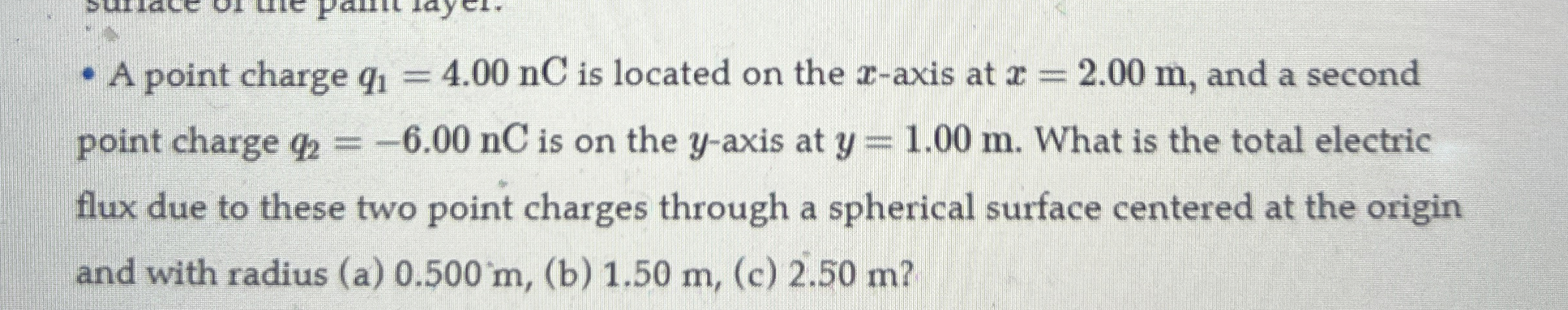 A point charge q1=4.00nC ﻿is located on the x-axis at | Chegg.com
