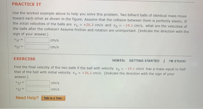 Solved LEARN MORE REMARKS Notice the balls exchanged | Chegg.com