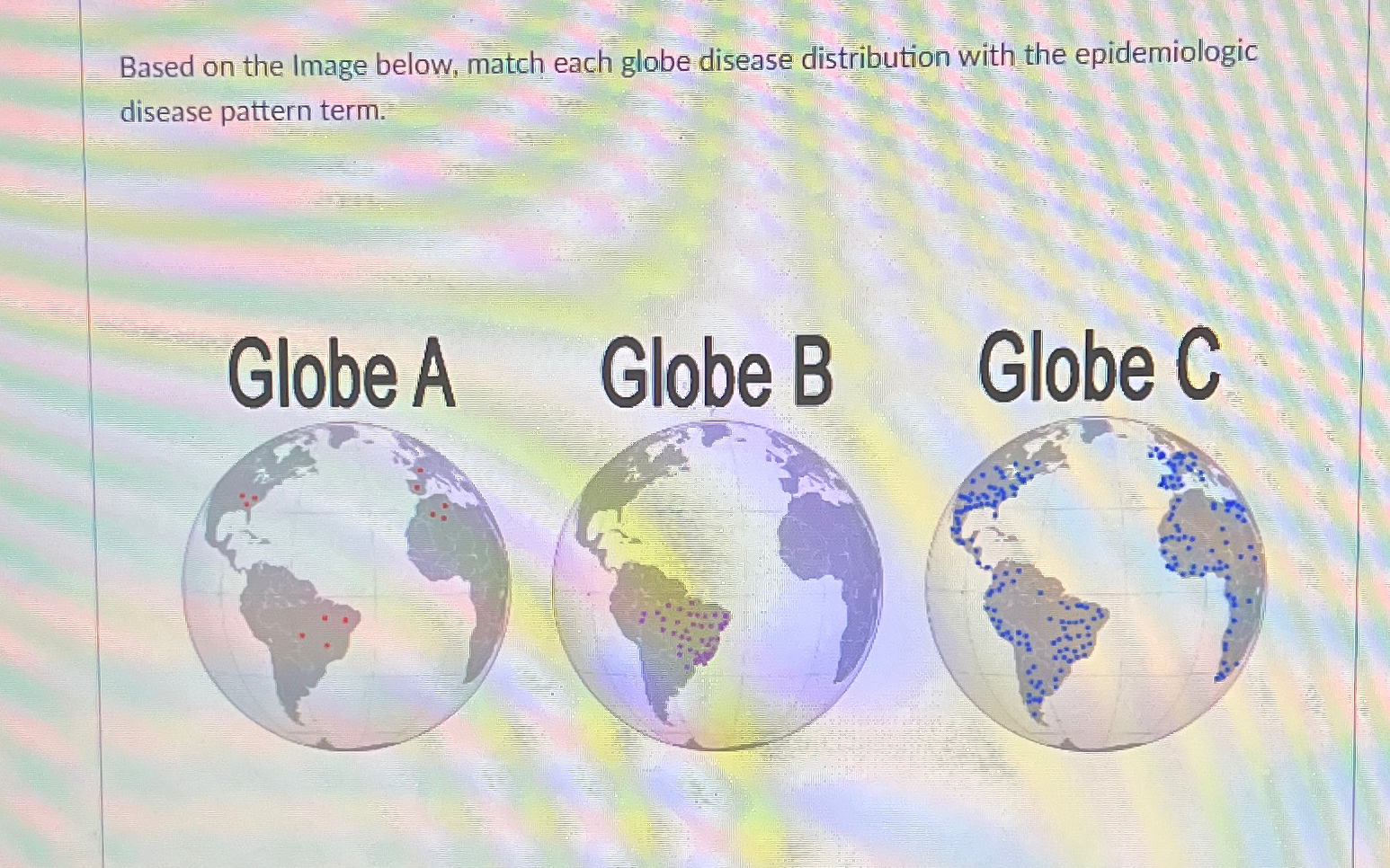 Solved Globe A Globe B Globe C | Chegg.com