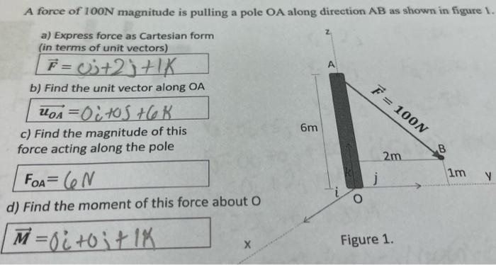 Solved statics 3D distance along a line. So all work. | Chegg.com