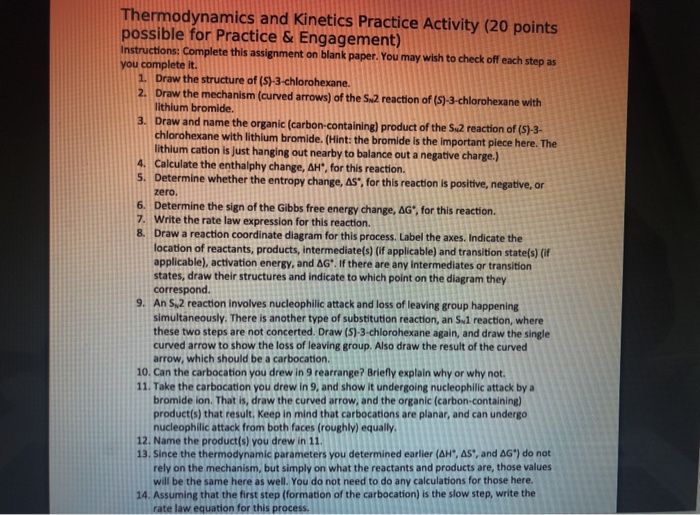 Solved 1. Draw the structure of (S)-3-chlorohexane. 2. Draw | Chegg.com
