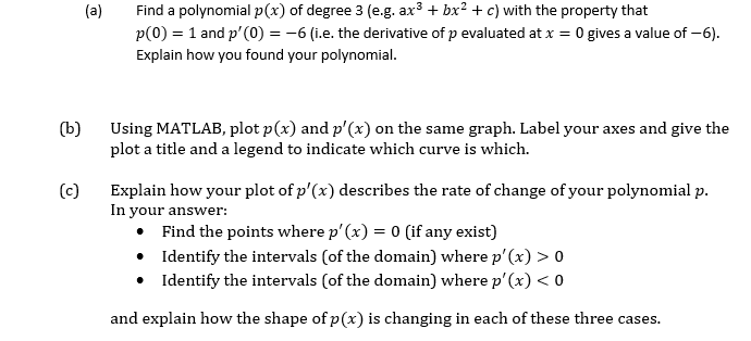 Solved (a) ﻿Find a polynomial p(x) ﻿of degree | Chegg.com