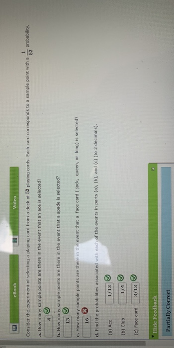 Solved eBook Video Consider the experiment of selecting a | Chegg.com