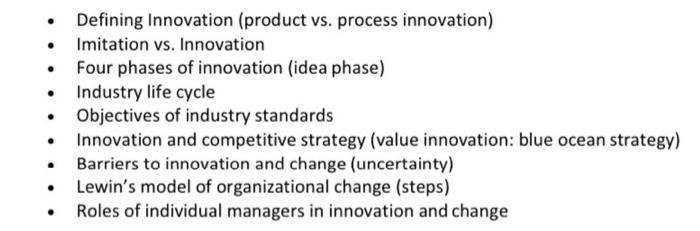 Solved Defining Innovation (product vs. process innovation) | Chegg.com