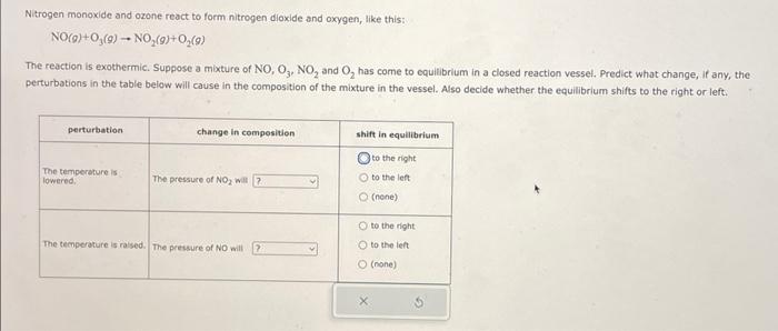 Solved Nitrogen monoxide and ozone react to form nitrogen | Chegg.com