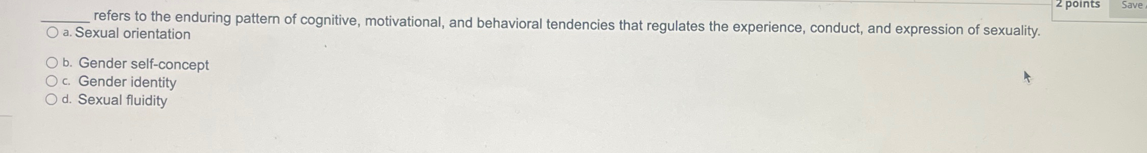 Solved q, ﻿refers to the enduring pattern of cognitive, | Chegg.com