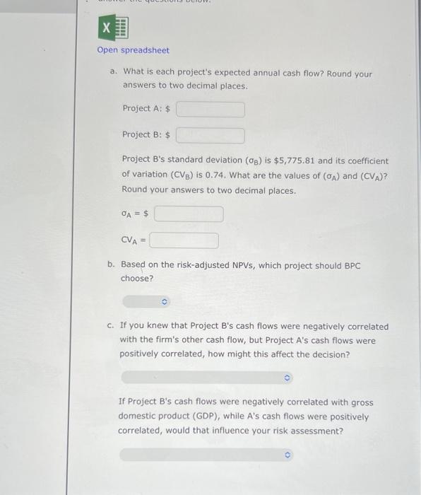 Solved Excel Online Structured Activity: Project risk | Chegg.com