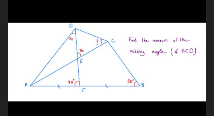 Solved mearure of the angle (a ACD). | Chegg.com