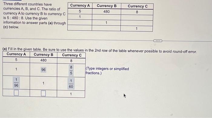 Solved Three different countries have currencies A, B, and | Chegg.com