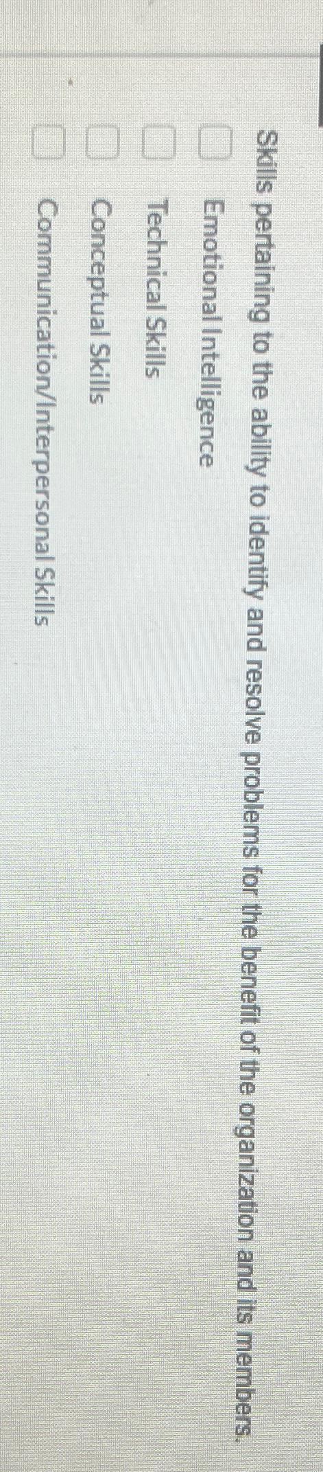 Solved Skills pertaining to the ability to identify and | Chegg.com