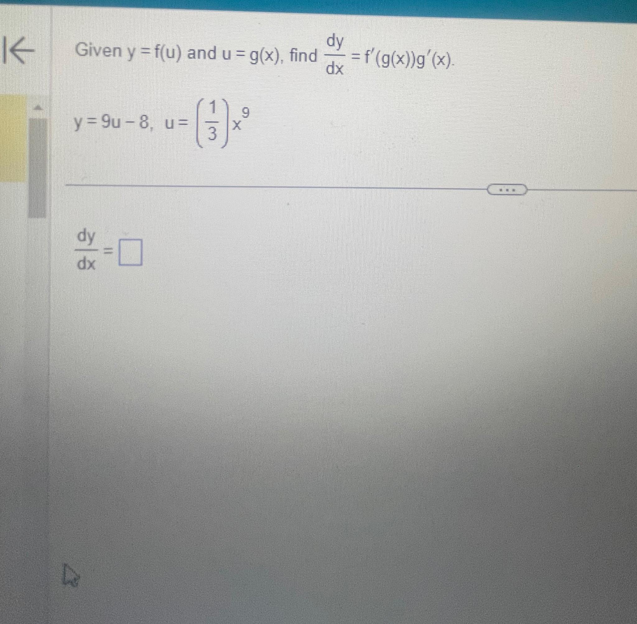 Solved Given y=f(u) ﻿and u=g(x), ﻿find | Chegg.com
