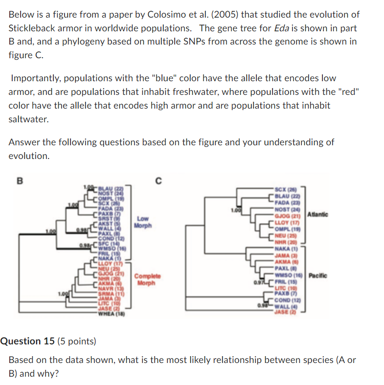 Solved Question 15 (5 ﻿points)Based on the data shown, what | Chegg.com