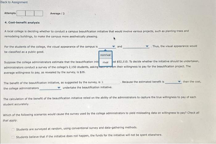 Solved A local college is deciding whether to conduct a | Chegg.com