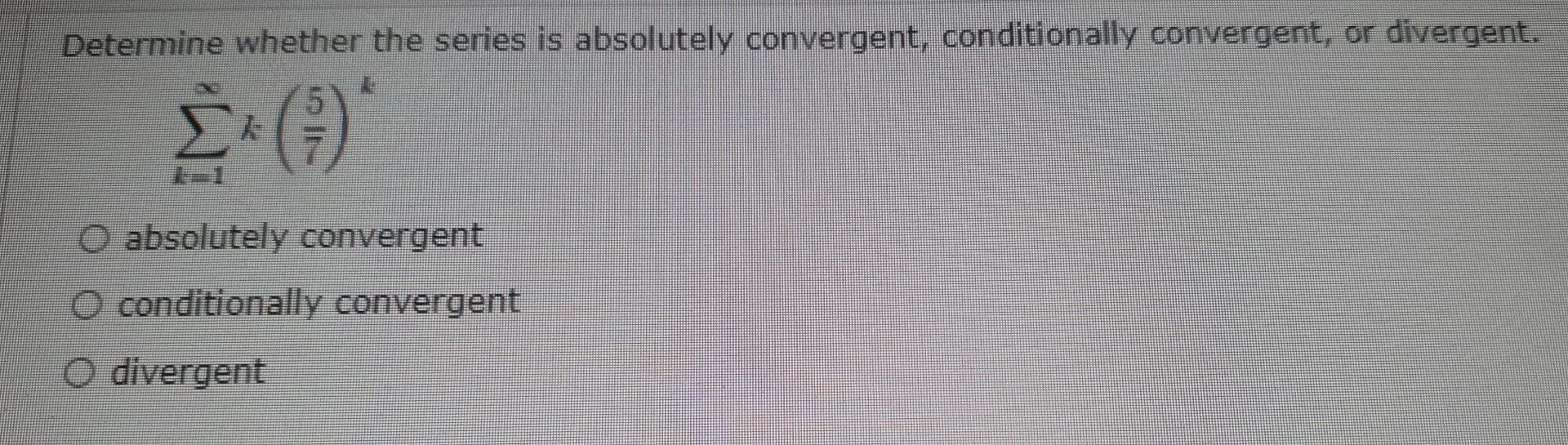 Solved Determine whether the series is absolutely convergent | Chegg.com