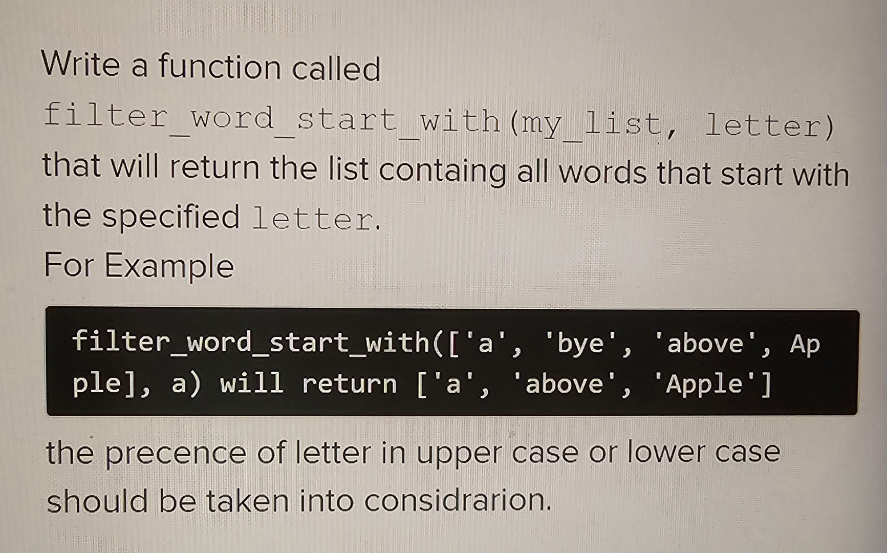 Solved Write a function | Chegg.com
