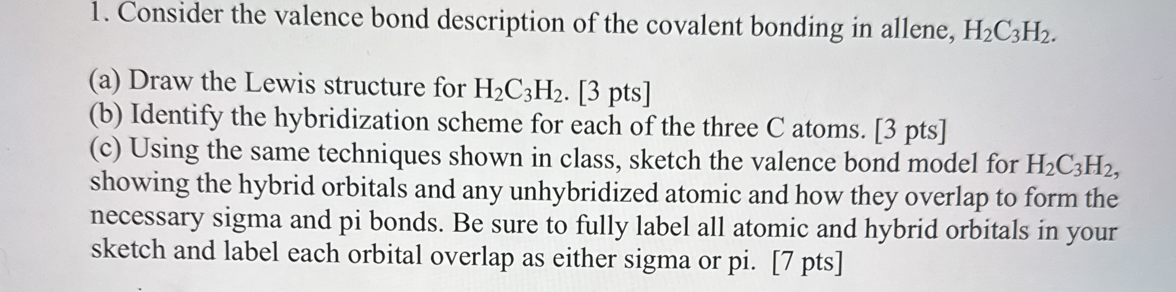 Solved Consider the valence bond description of the covalent | Chegg.com