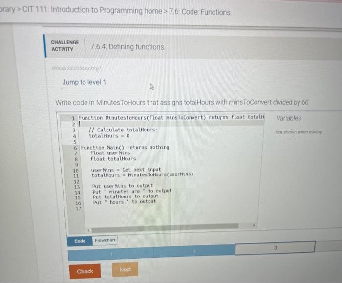 Solved brary> CIT 111: Introduction to Programming home > | Chegg.com