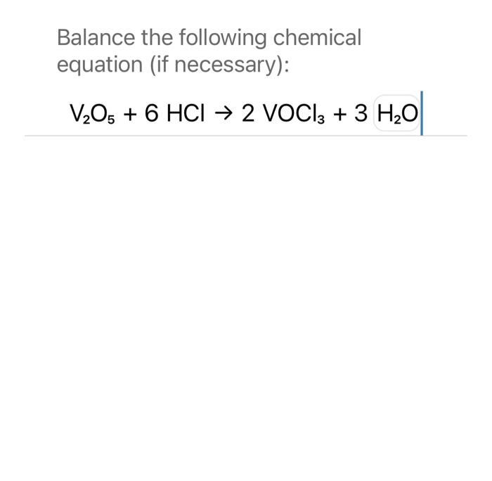 Solved Balance the following chemical equation (if | Chegg.com