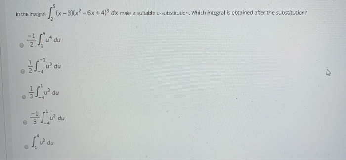 Solved In the integral 5 (x+3)(x2 (x - 3)(x2 - 6x +4)3 dx | Chegg.com