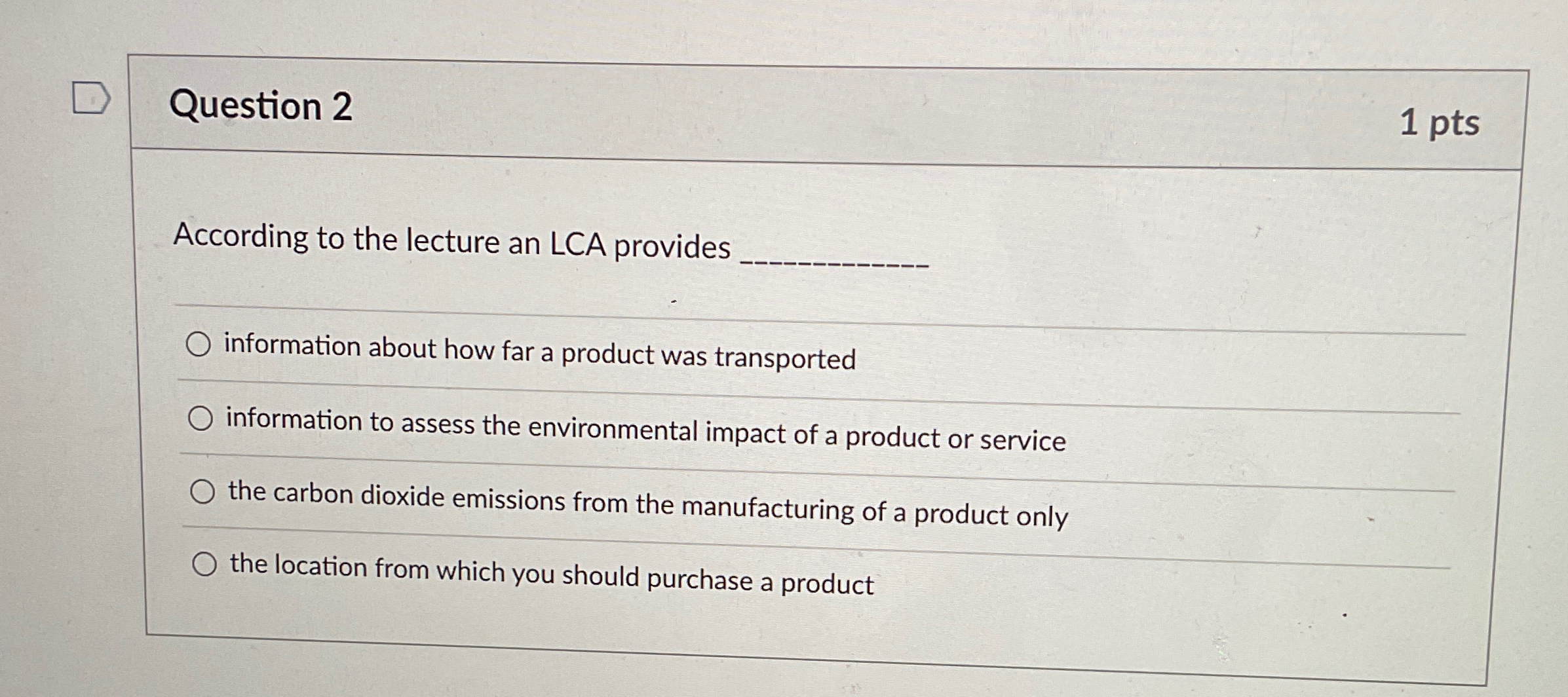 Solved Question 21 ﻿ptsAccording to the lecture an LCA | Chegg.com