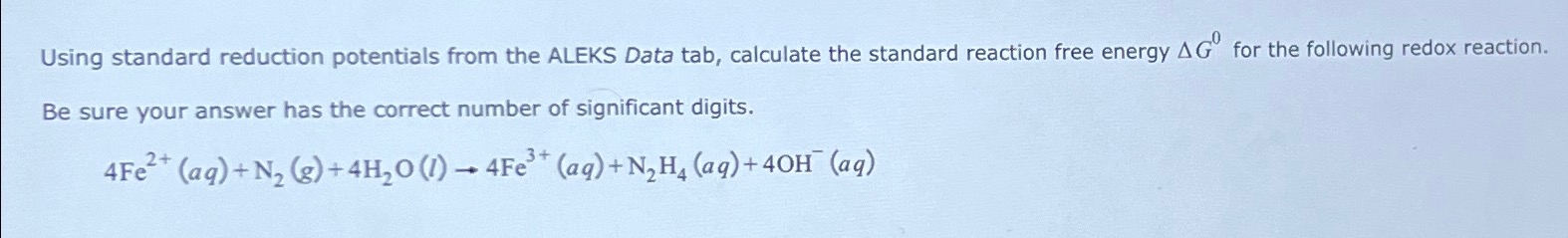 Solved Using standard reduction potentials from the ALEKS | Chegg.com
