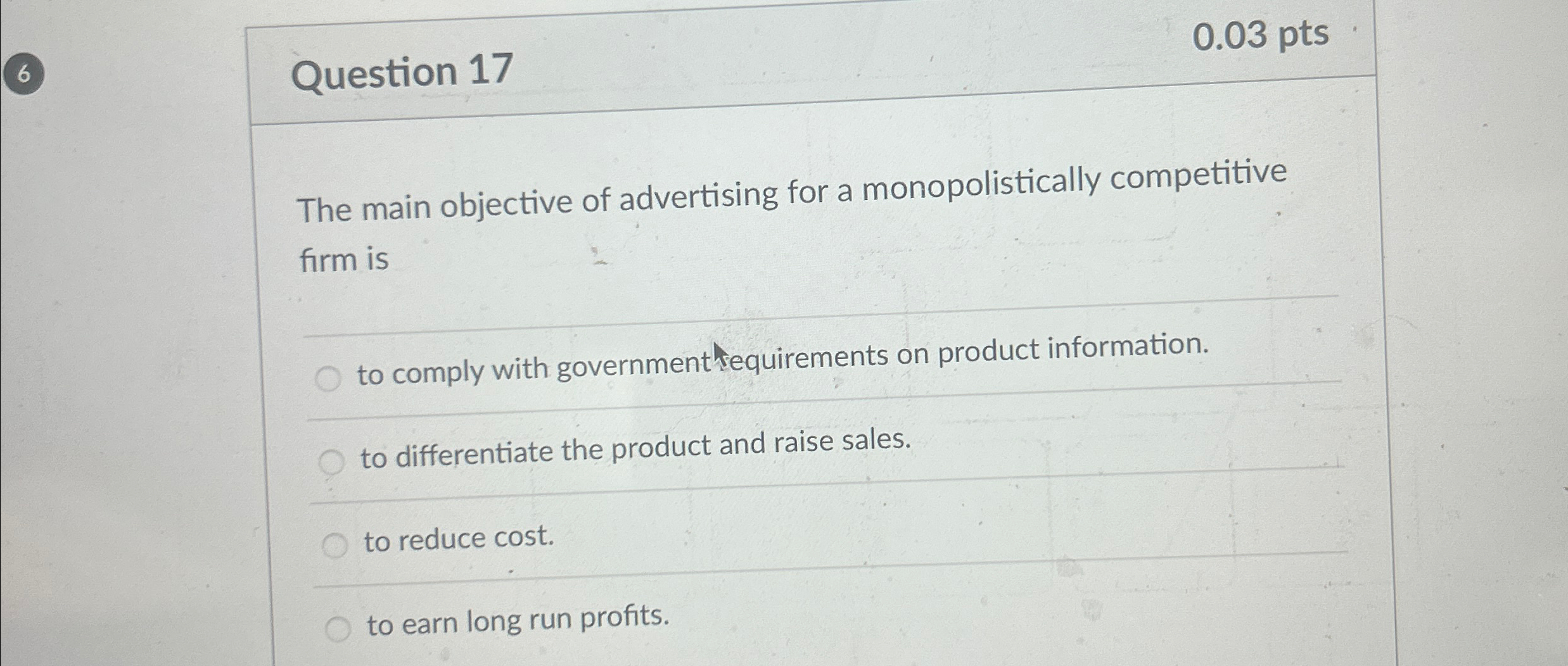 Solved 6Question 170.03 ptsThe main objective of | Chegg.com Solved 6Question 170.03 ptsThe main objective of | Chegg.com