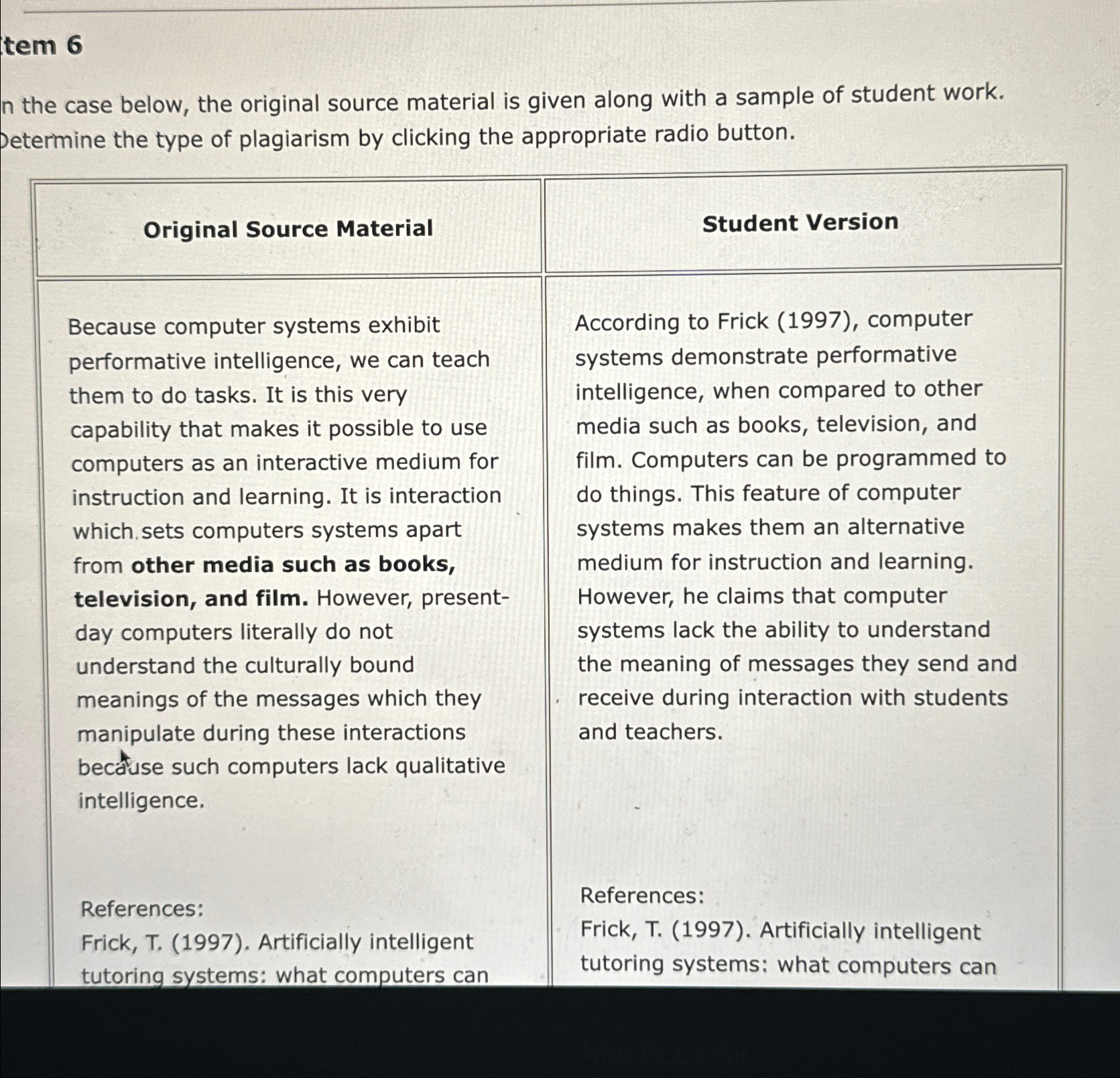 Solved tem 6n the case below, the original source material | Chegg.com