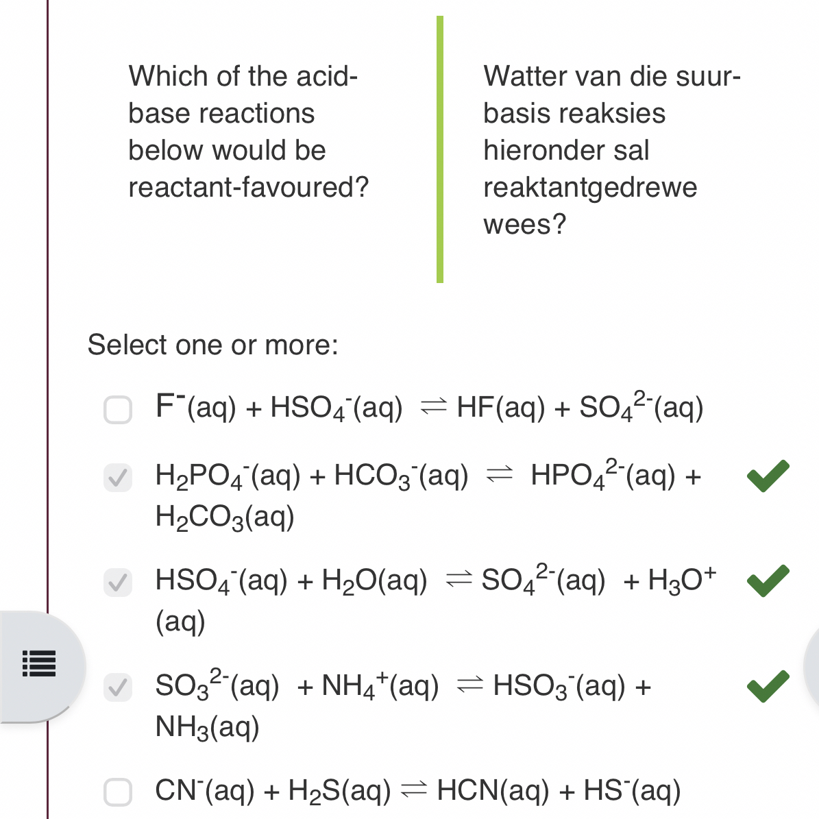 Solved ]):}]):} ﻿reaktantgedrewe [ ﻿reactant-favoured? [, | Chegg.com