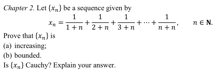 Solved REAL ANALYSISChapter 2. ﻿Let {xn} ﻿be a sequence | Chegg.com