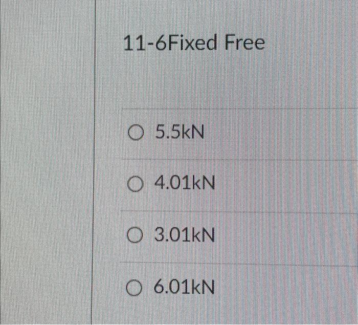Solved 11-6 for Fixed ends, Fixed pinned, Pinned, Fixed | Chegg.com