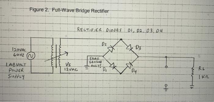 Solved For the circuit in figure 2, Calculate Vpeak, Vavg, | Chegg.com