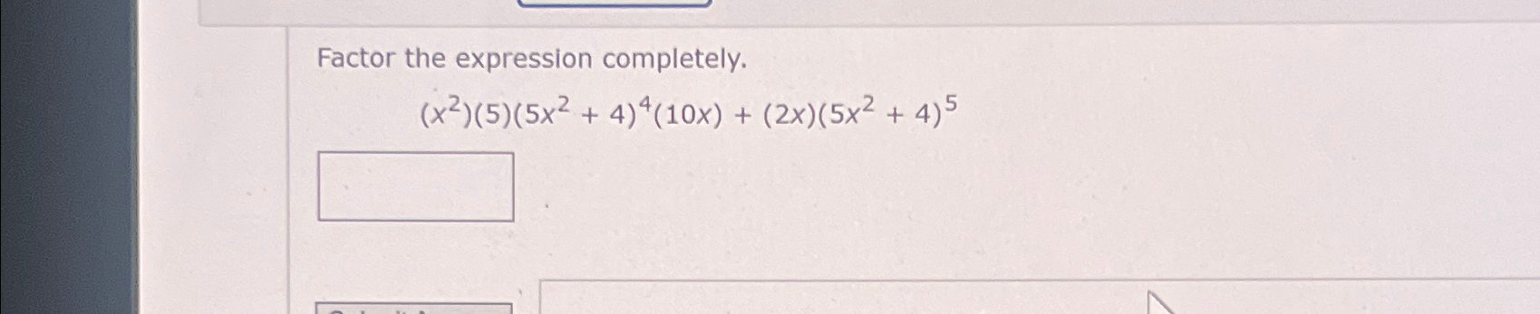 Solved Factor the expression | Chegg.com