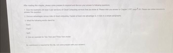 Solved Ater reading this chapter, please conie prepaie to | Chegg.com Solved Ater reading this chapter, please conie prepaie to | Chegg.com